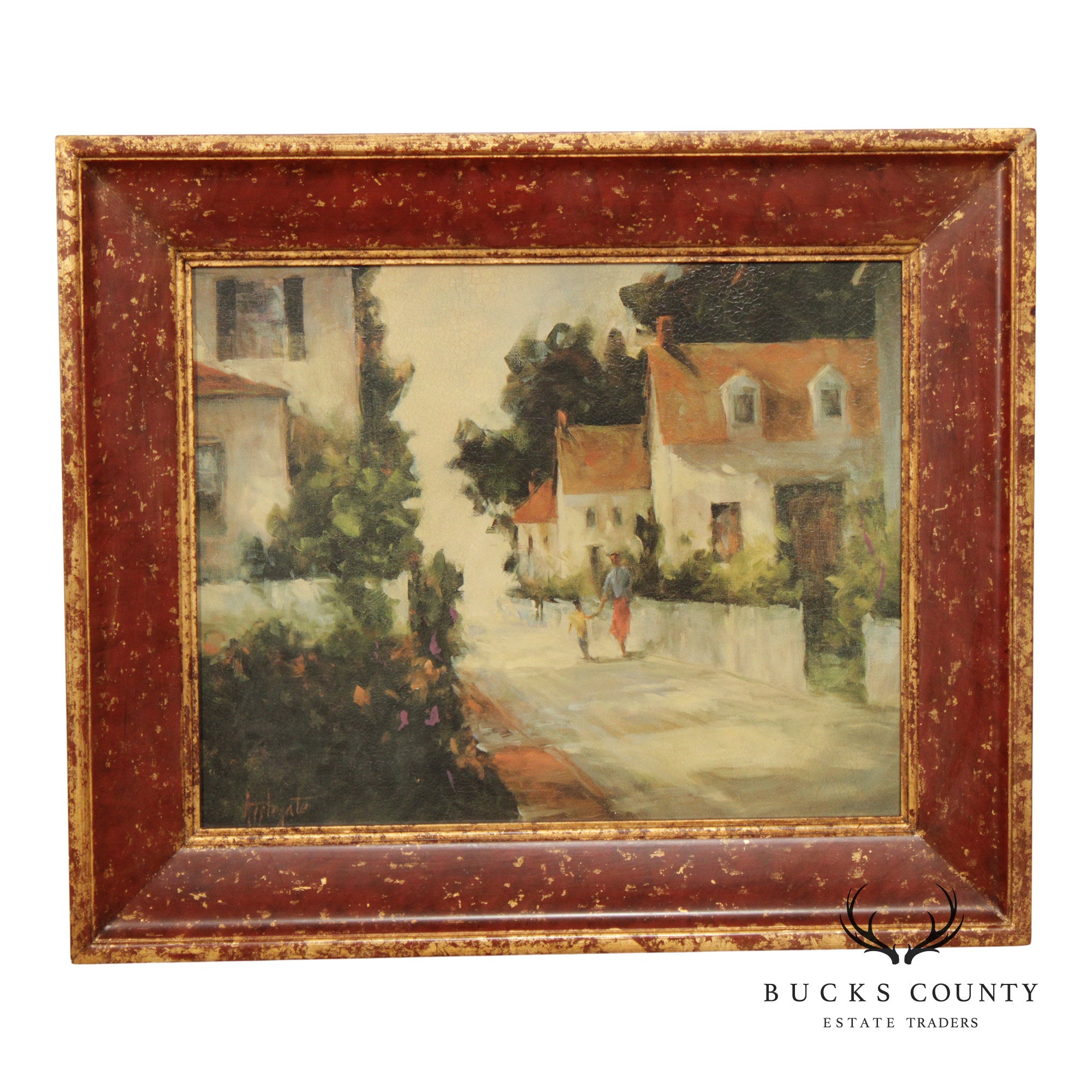 Barbara Applegate Impressionist Style Framed Print on Board, 'On Sea S