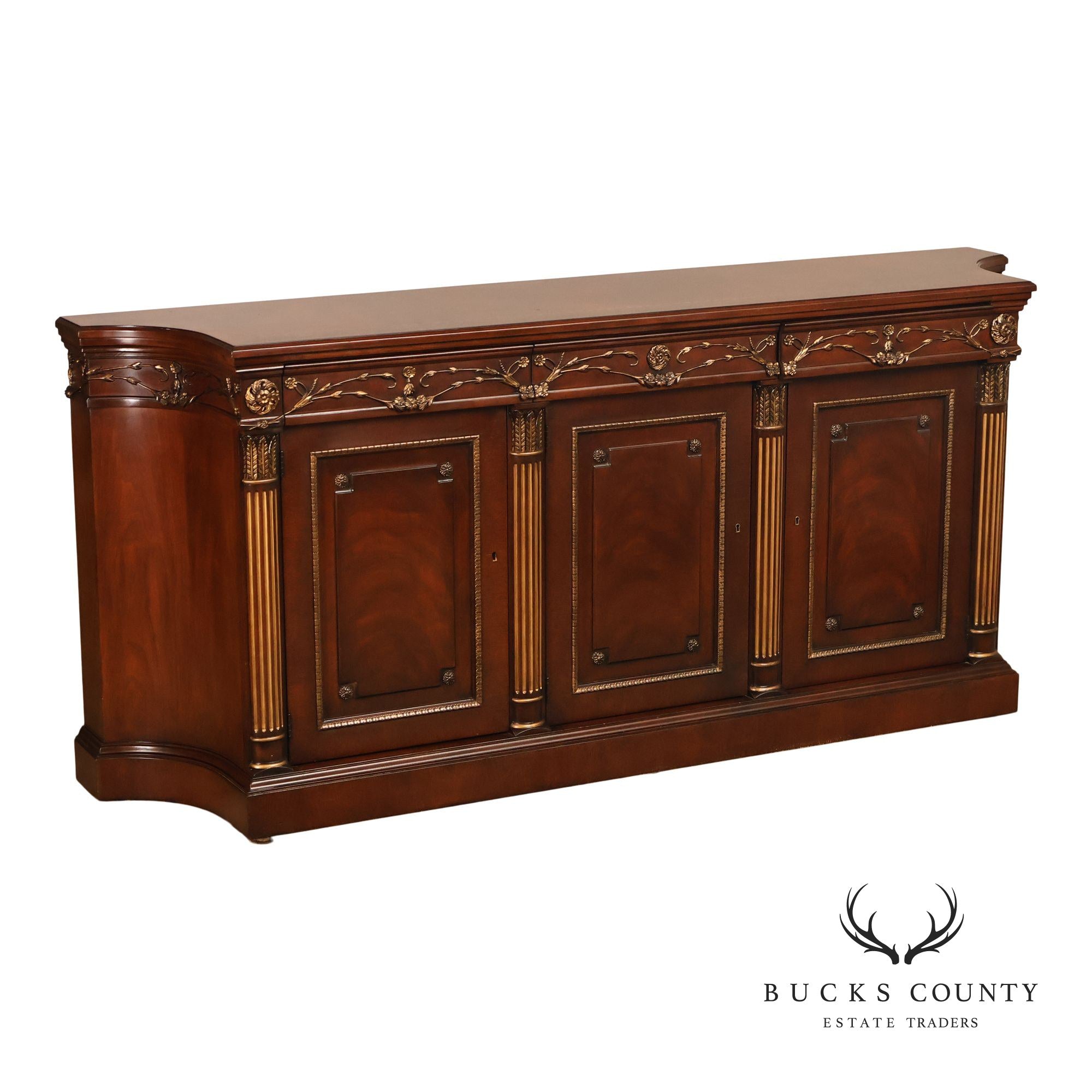 EJ Victor Mahogany Neoclassical Louis XVI Style Sideboard