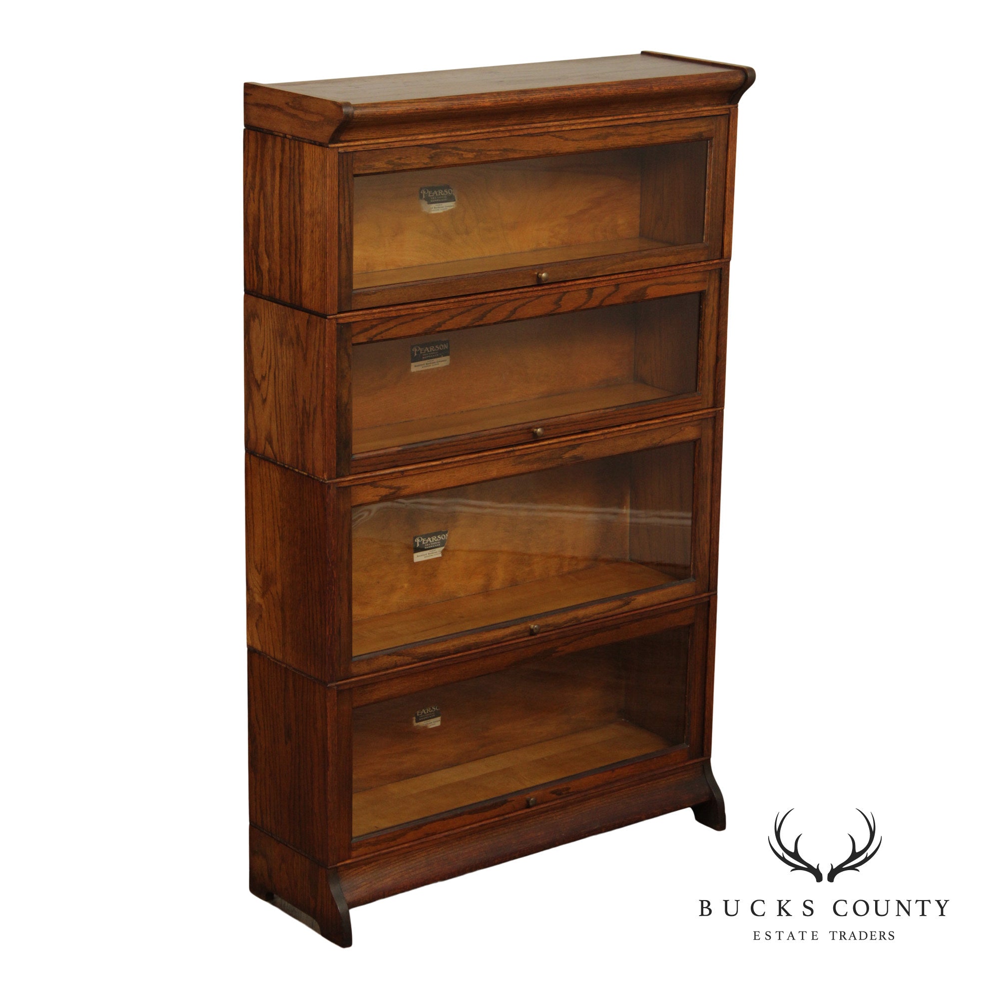 Pearson Antique Oak Four Stack Barrister Bookcase