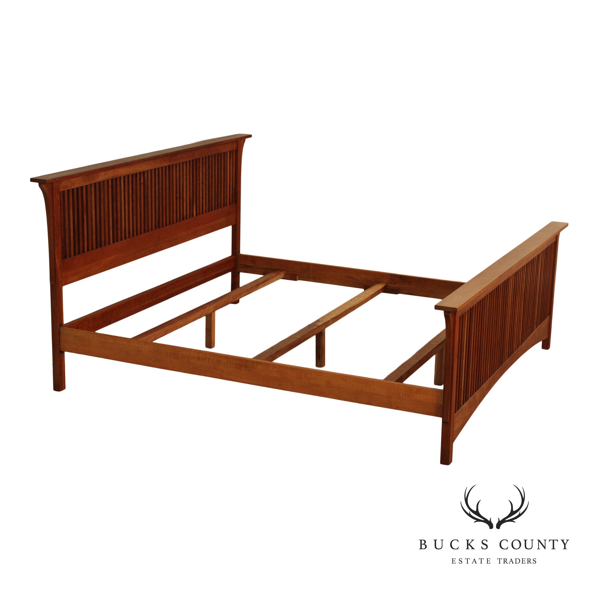 Stickley Mission Collection Cherry King Spindle Bed