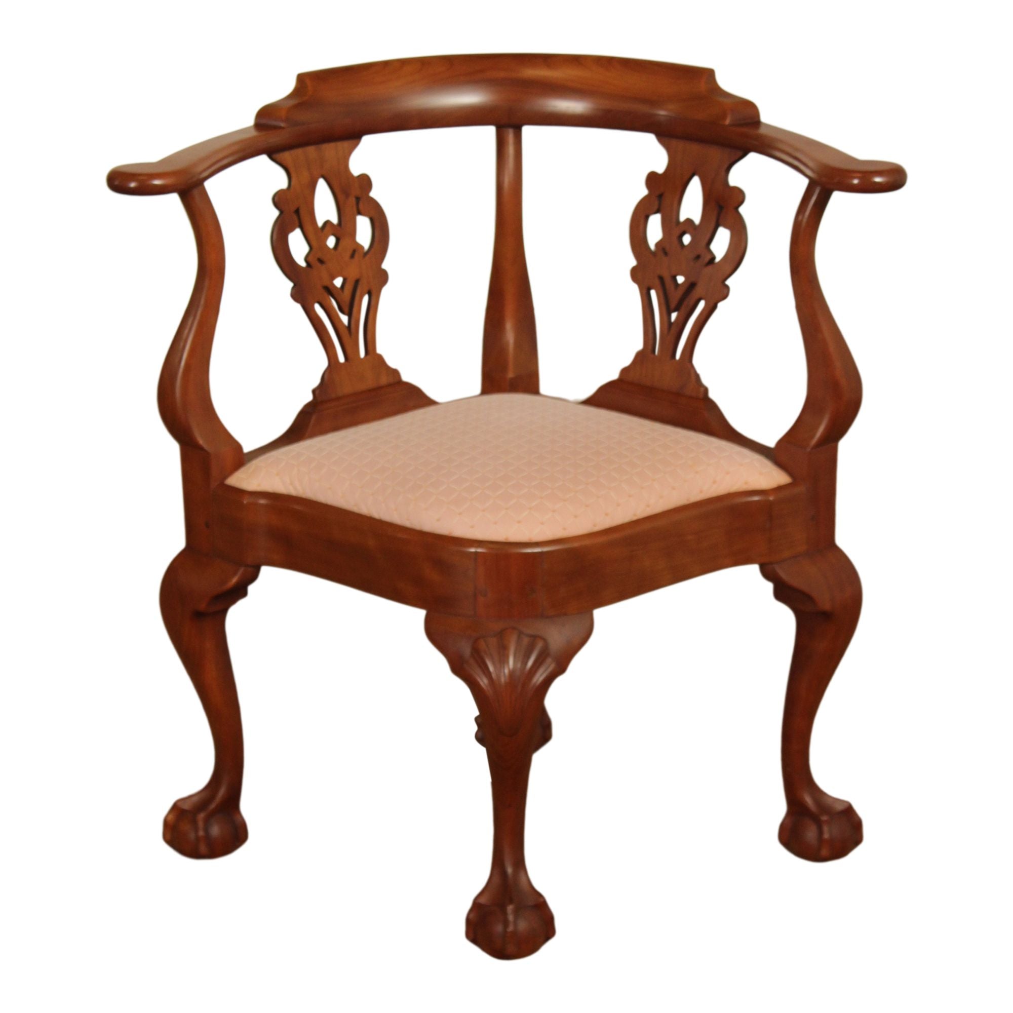 Robert Whitley Fine Quality Chippendale Style Cherry Corner Chair