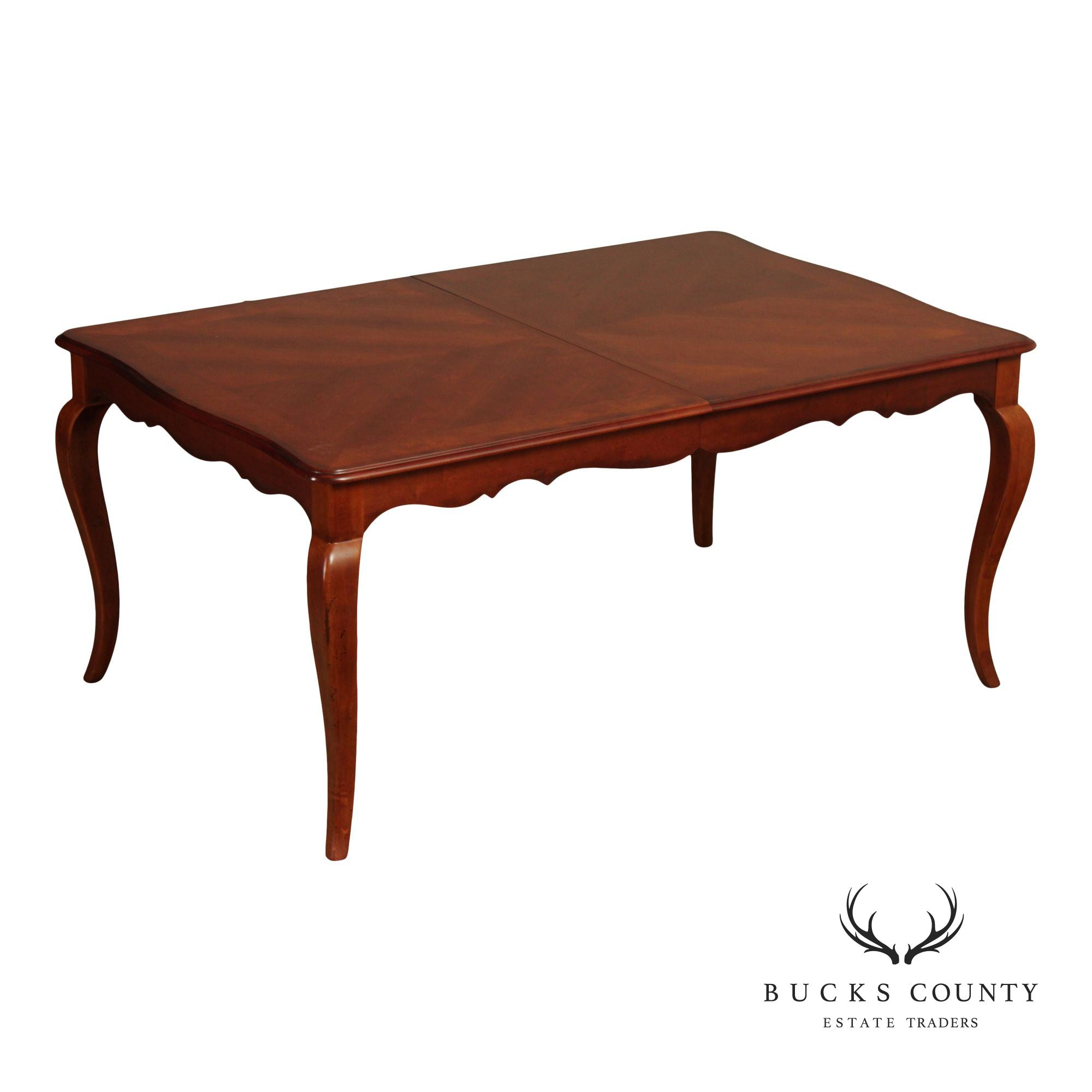 HICKORY WHITE ITALIAN PROVINCIAL STYLE CHERRY CHATEAU EXTENDABLE DININ