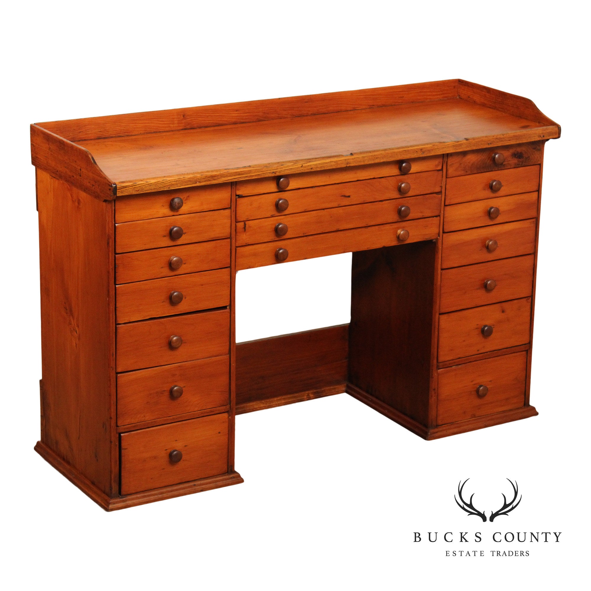 Antique Early 20th Century American Watchmaker’s Workbench With Multi