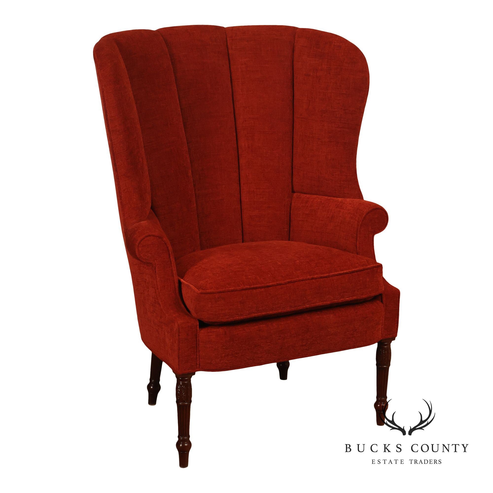 Kindel Grand Rapids Winterthur Collection Mahogany Wing Chair