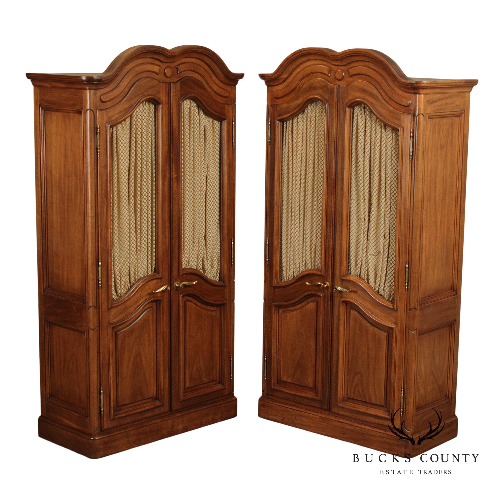 John Stuart French Louis XVI Style Pair of Vintage Armoires