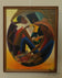 Jacques Louissaint (Hatian 20th Century) Modernist Mid Century Framed