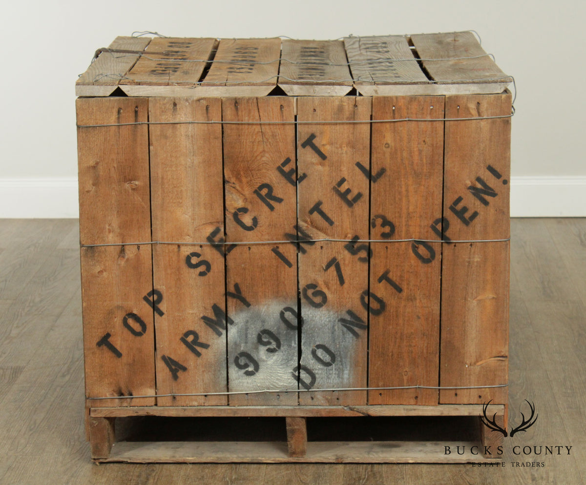 Top Secret Army Intel, Do Not Open Storage Crate, Movie, Play Prop