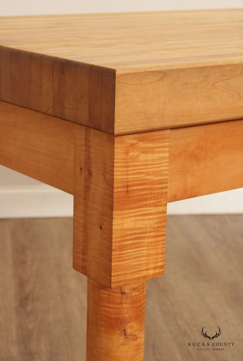 Bench Made Maple Butcher Block Island Work Table – Bucks County Estate ...