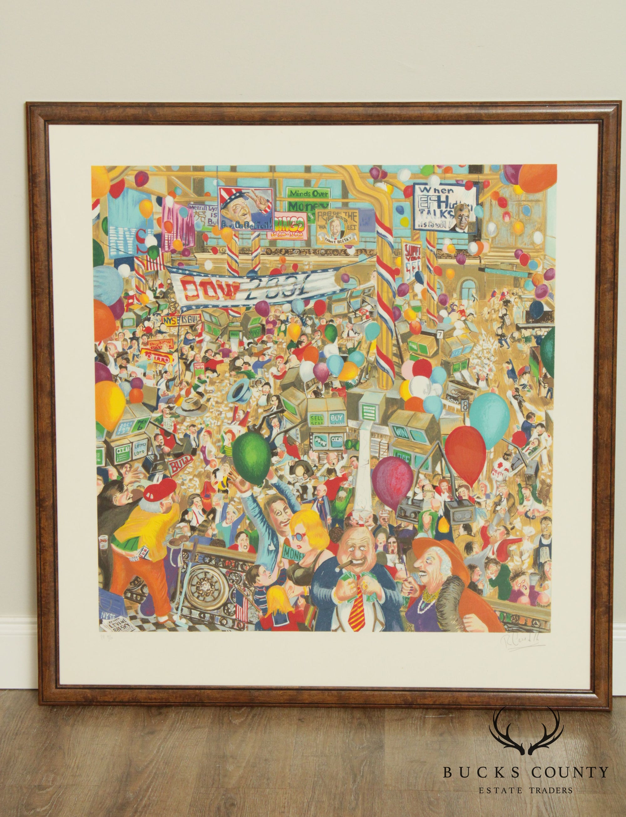 Robert Cenedella "2001- A Stock Odyssey" Pencil Signed Giclée, Large F