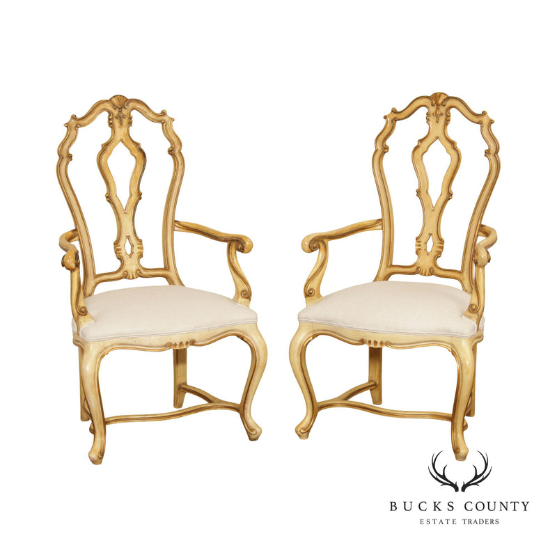 Karges Country French Style Pair of Painted Armchairs – Bucks County ...