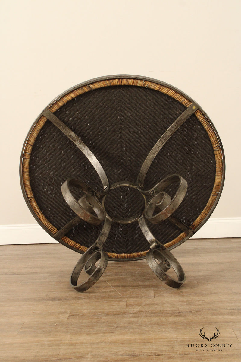 Biedermeier Style Forged Iron Base Round Dining Table – Bucks County ...